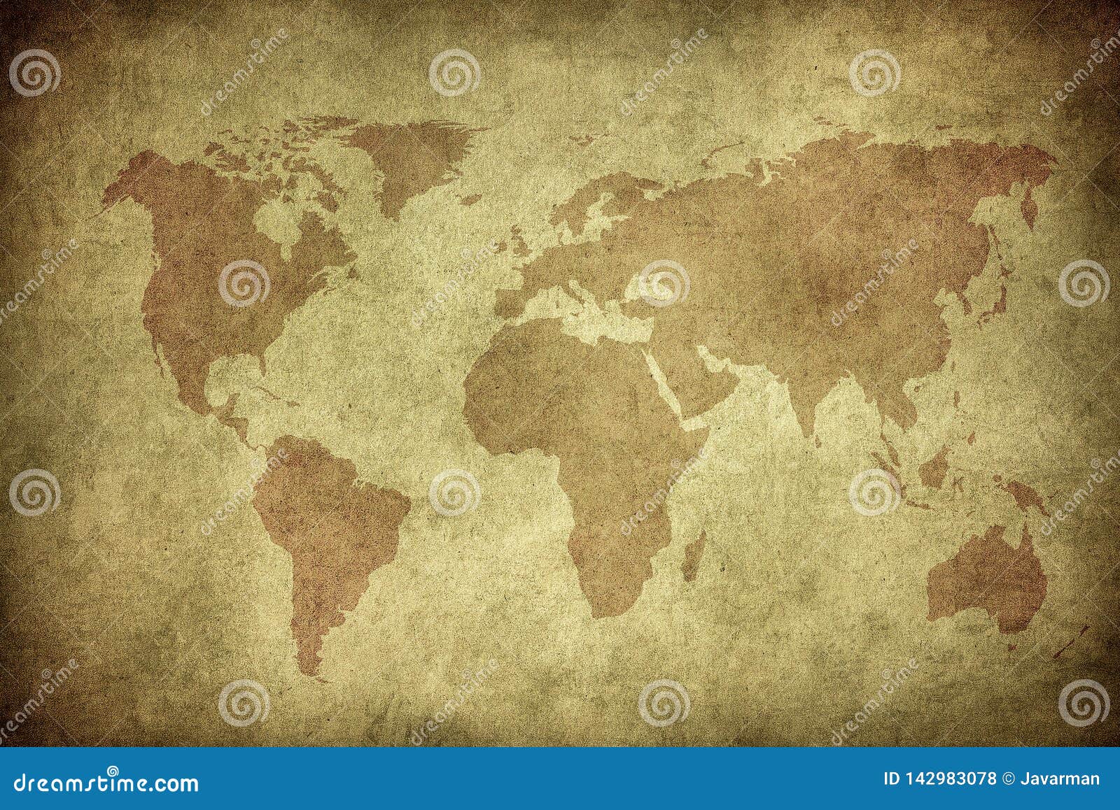 Grunge map of the world stock illustration. Illustration of europe ...