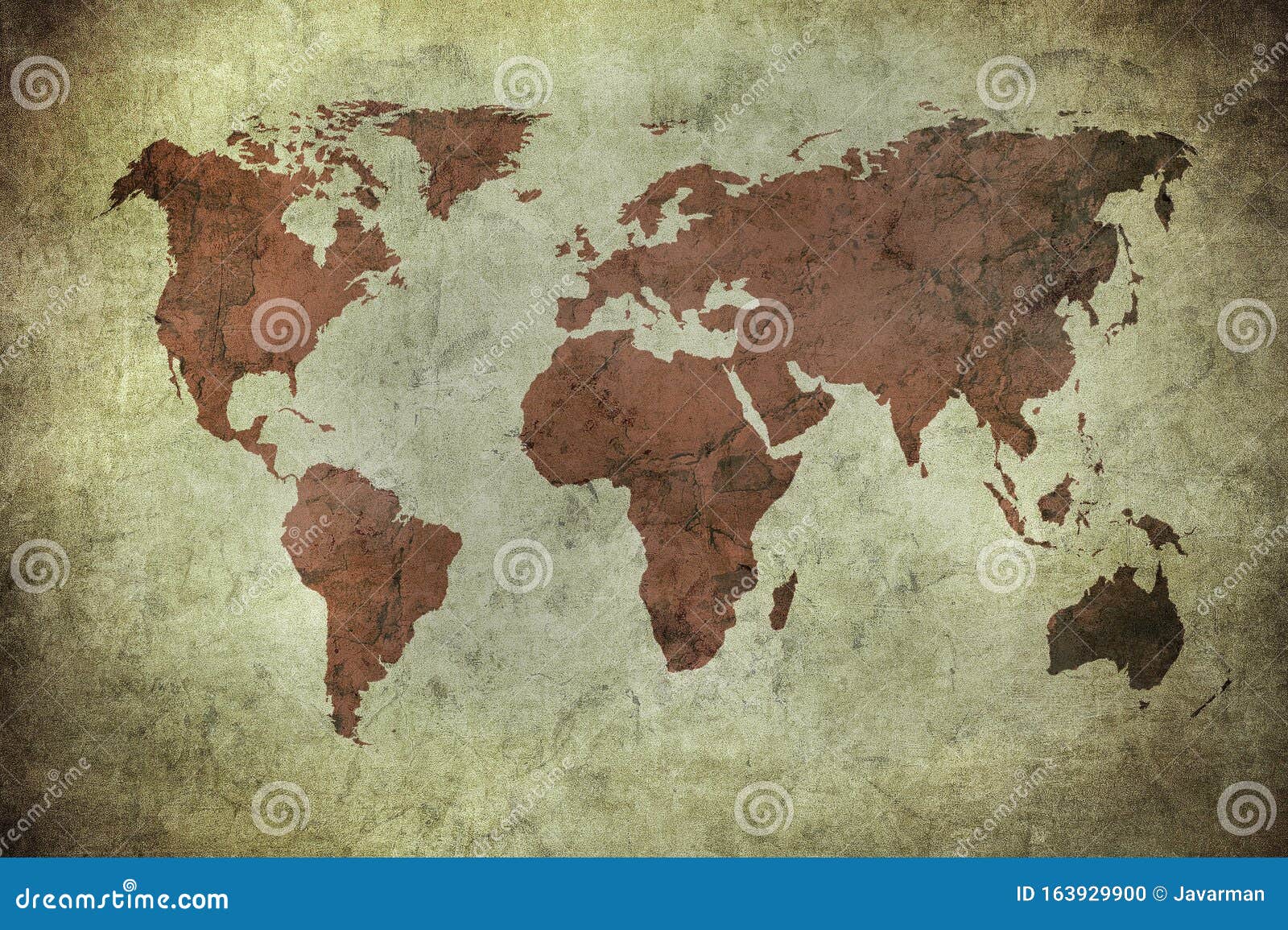 Grunge map of the world stock illustration. Illustration of grunge ...