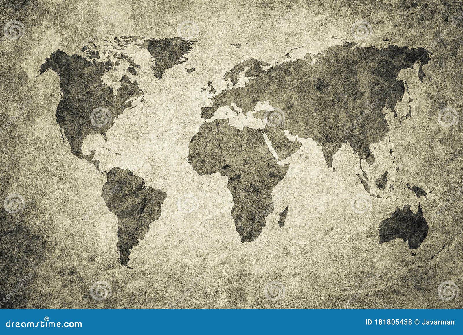 Grunge map of the world stock photo. Image of black - 181805438