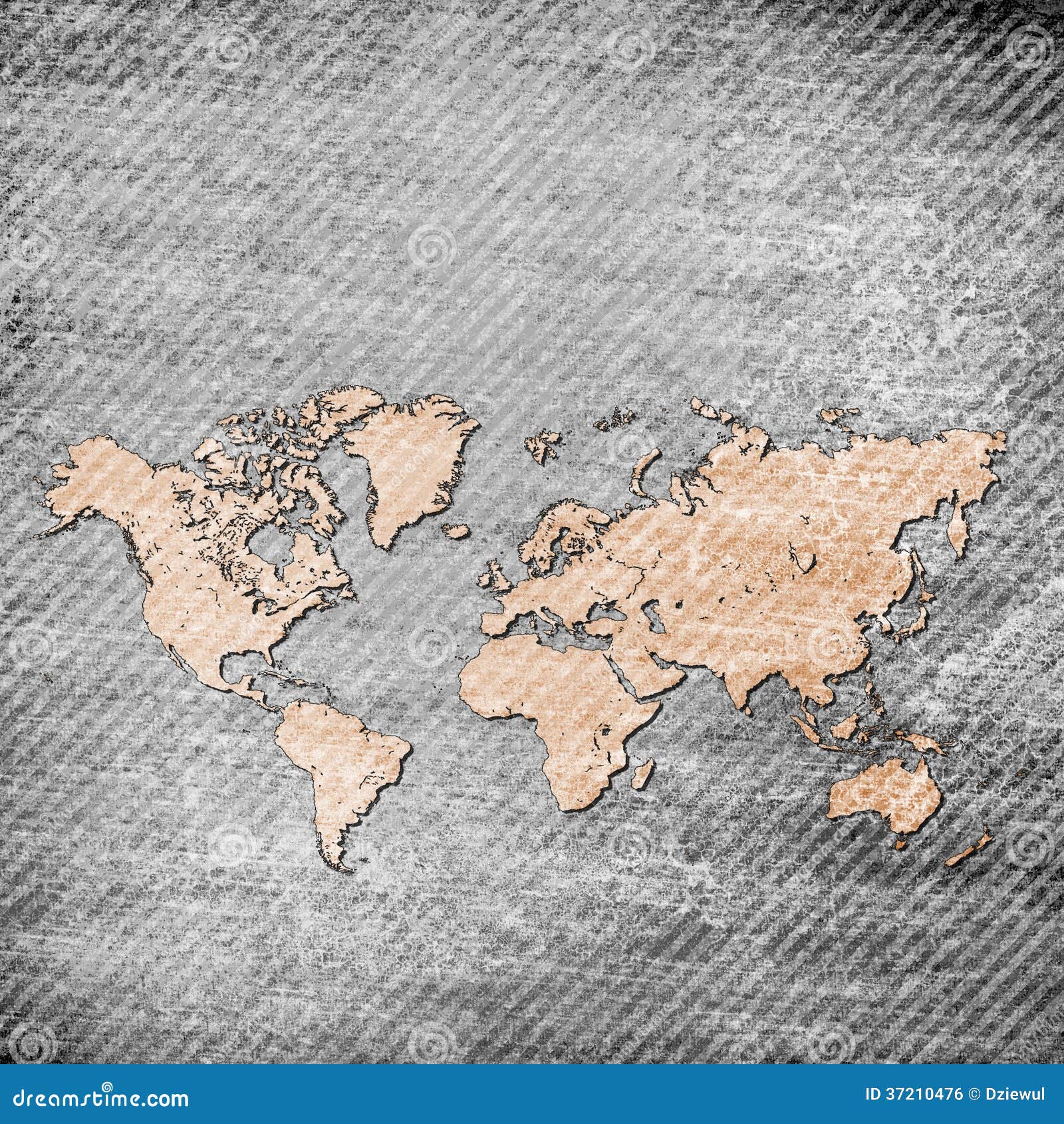 Grunge map of the world stock illustration. Illustration of ocean ...