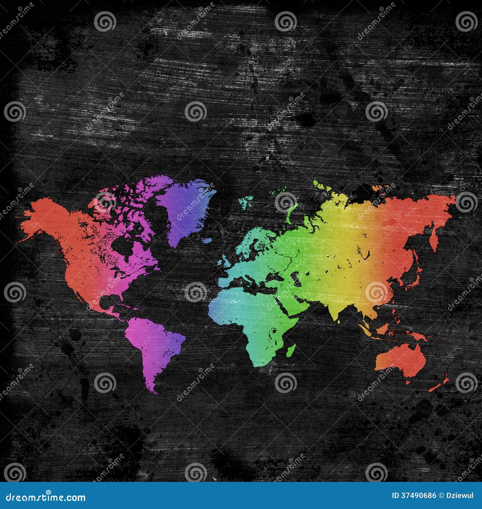 Grunge map of the world stock illustration. Illustration of design ...