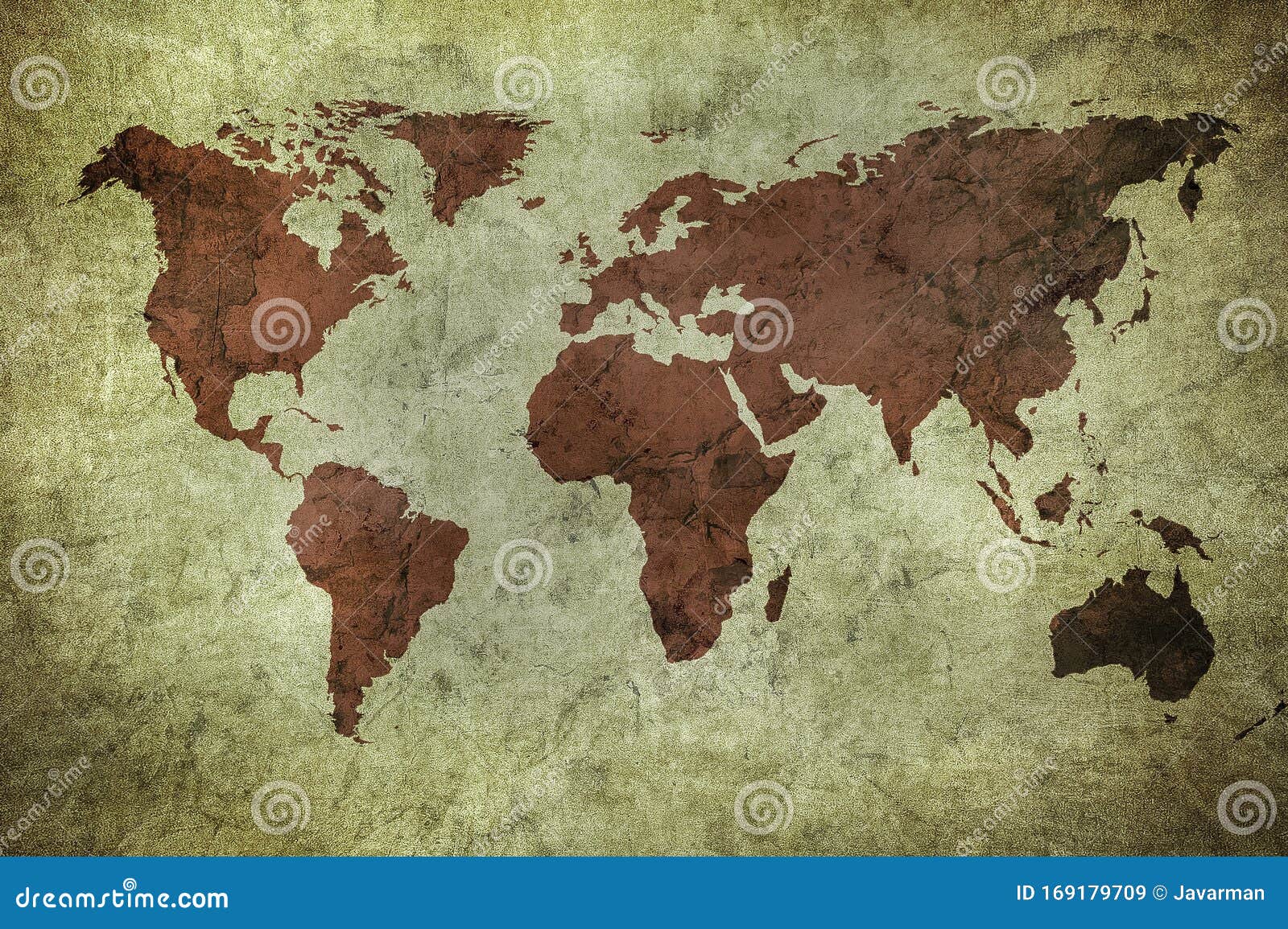 Grunge map of the world stock illustration. Illustration of africa ...