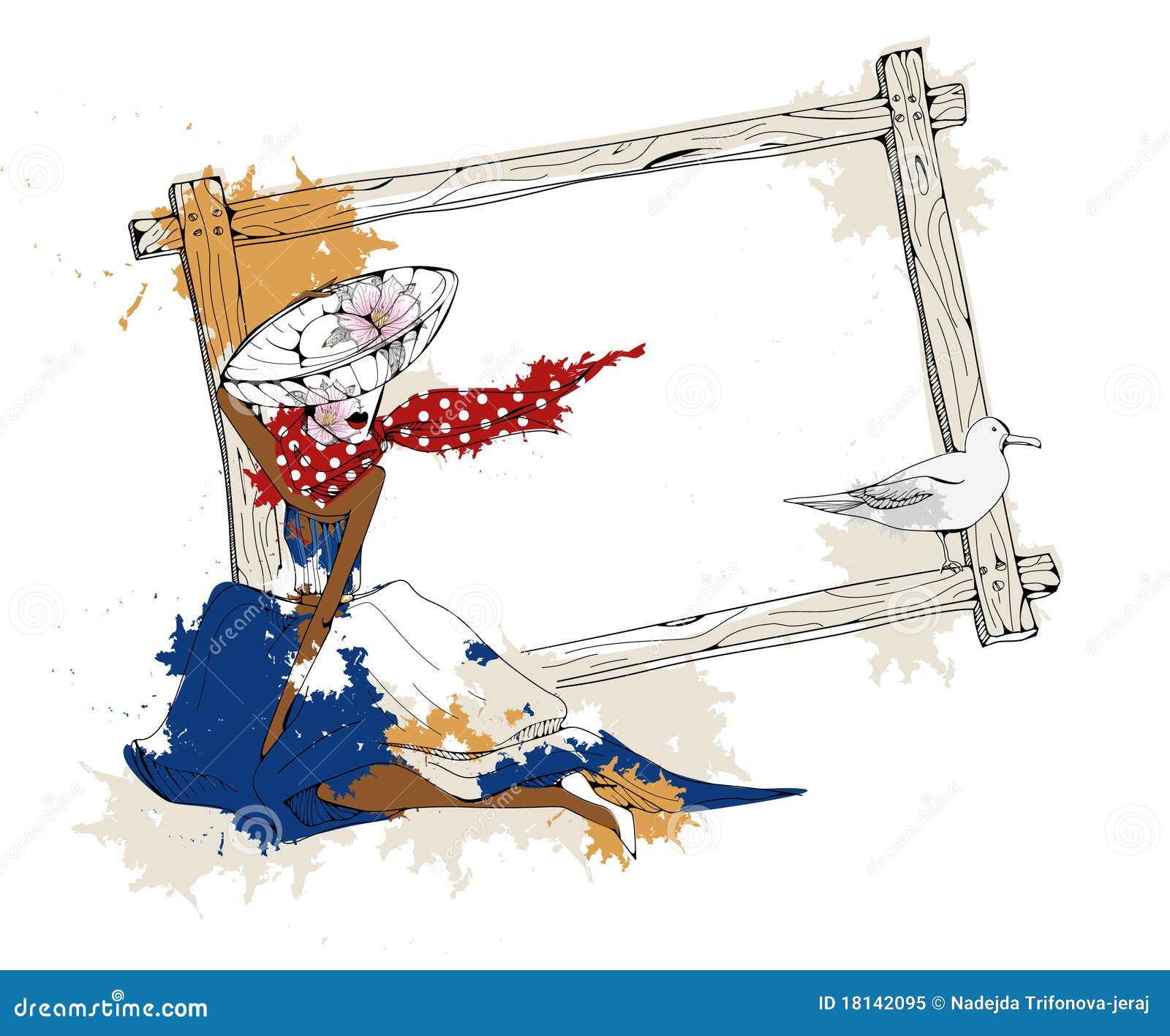 Grunge Marina Background Cartoon Vector | CartoonDealer.com #18142095