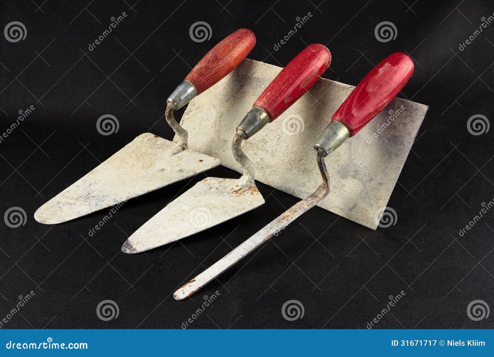 Old Masonry Tools, Construction Masonry Cement Mortar Tools Royalty ...