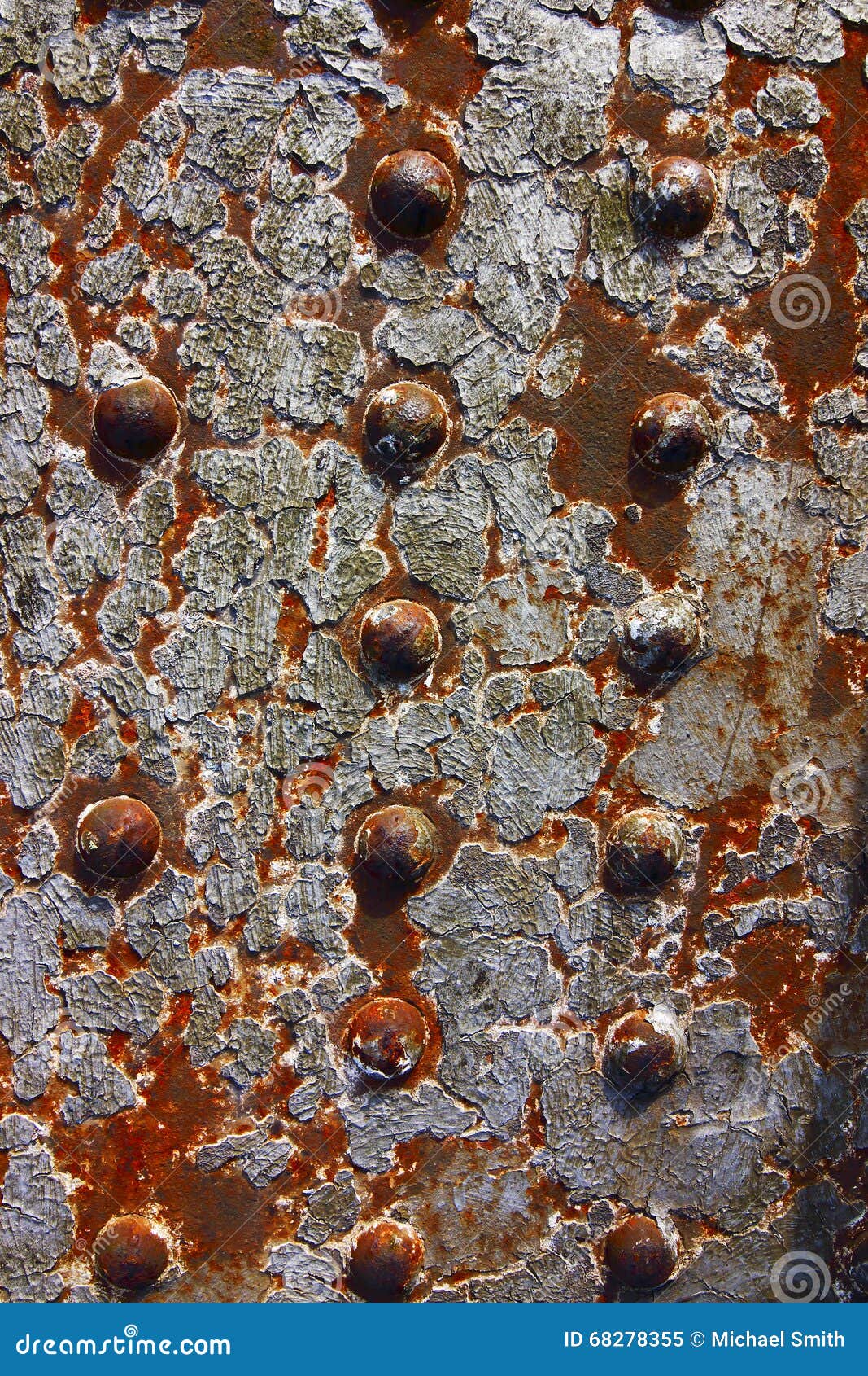 Grunge Metal Background with Rusty Rivets Stock Image - Image of ...