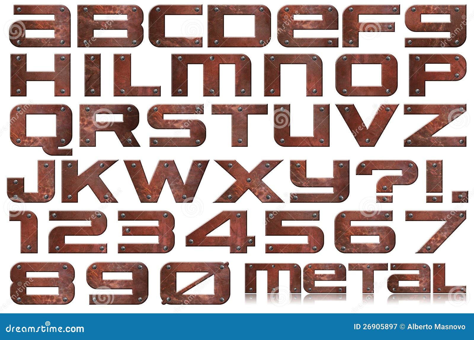 Grunge Metal Letters Numbers Stock Illustrations – 151 Grunge Metal ...