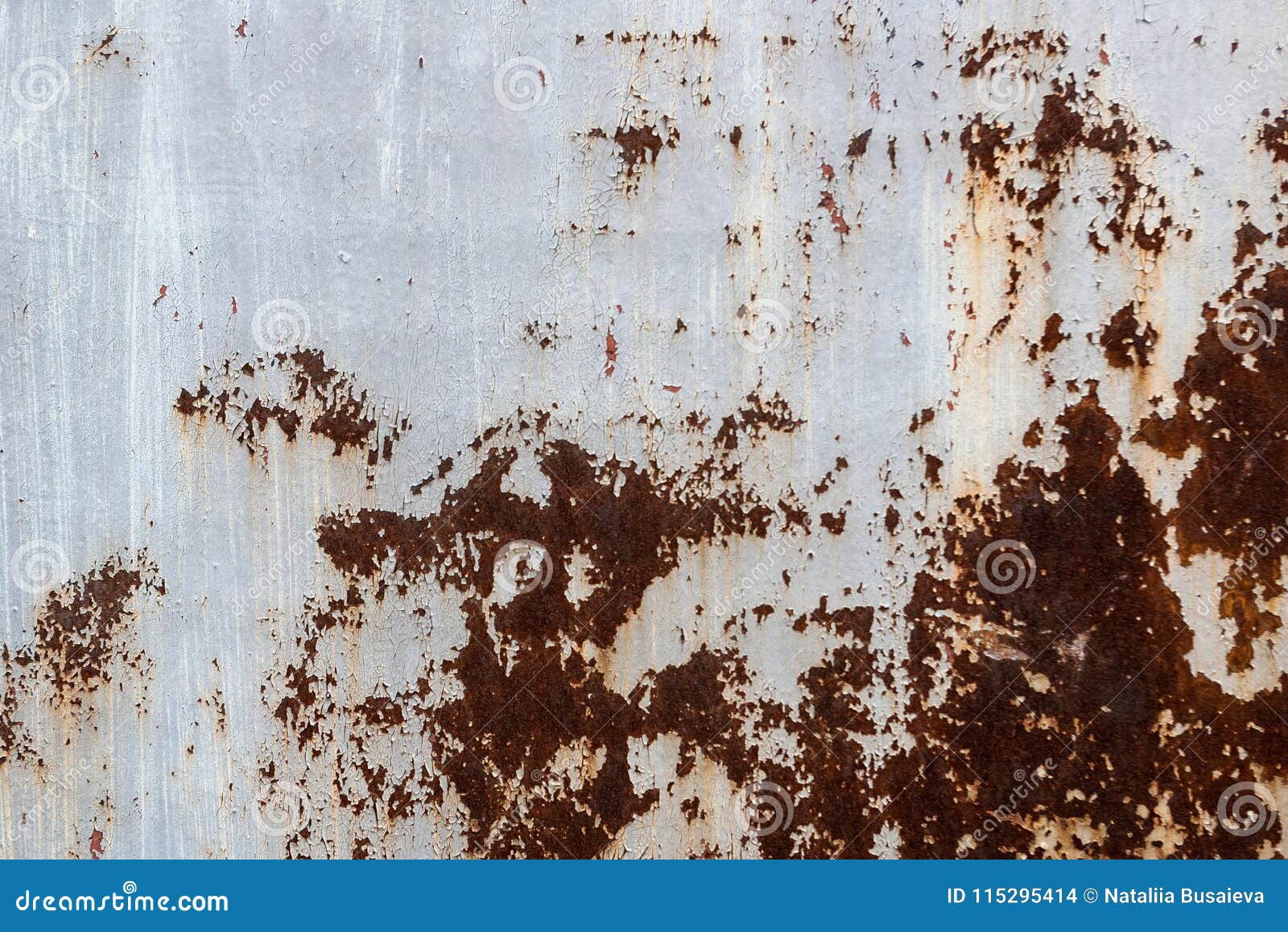 Grunge Metal Painted Texture. Old Painted Metal Surface with Rust and ...