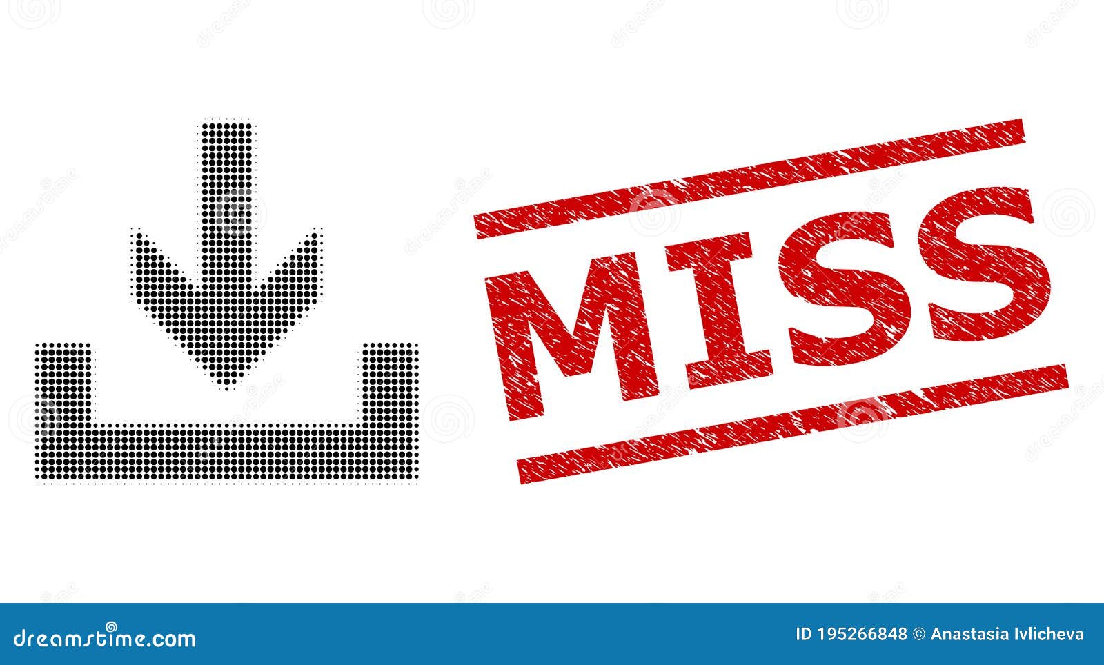 Grunge Miss Stamp And Halftone Dotted Downloads Vector Illustration ...