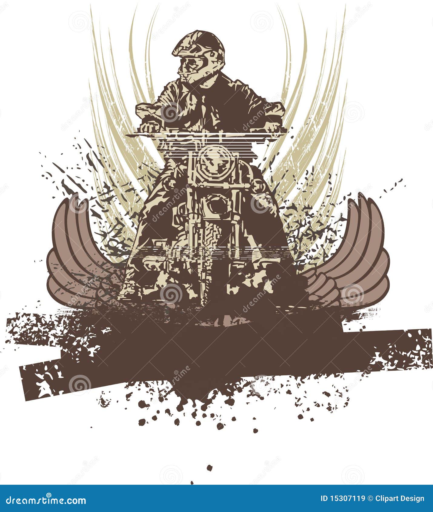 Grunge Motorcycle Tire Cartoon Vector | CartoonDealer.com #108727995