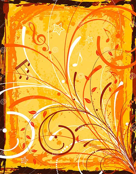 Grunge music frame stock vector. Illustration of paint - 15341773