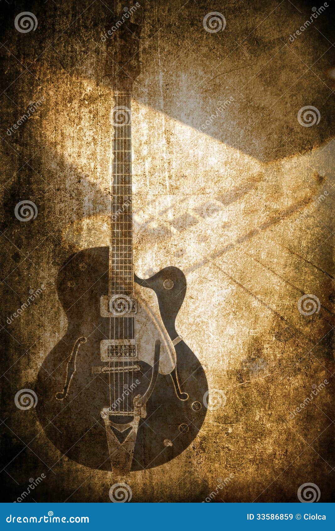 Grunge music instrument stock illustration. Illustration of chord ...