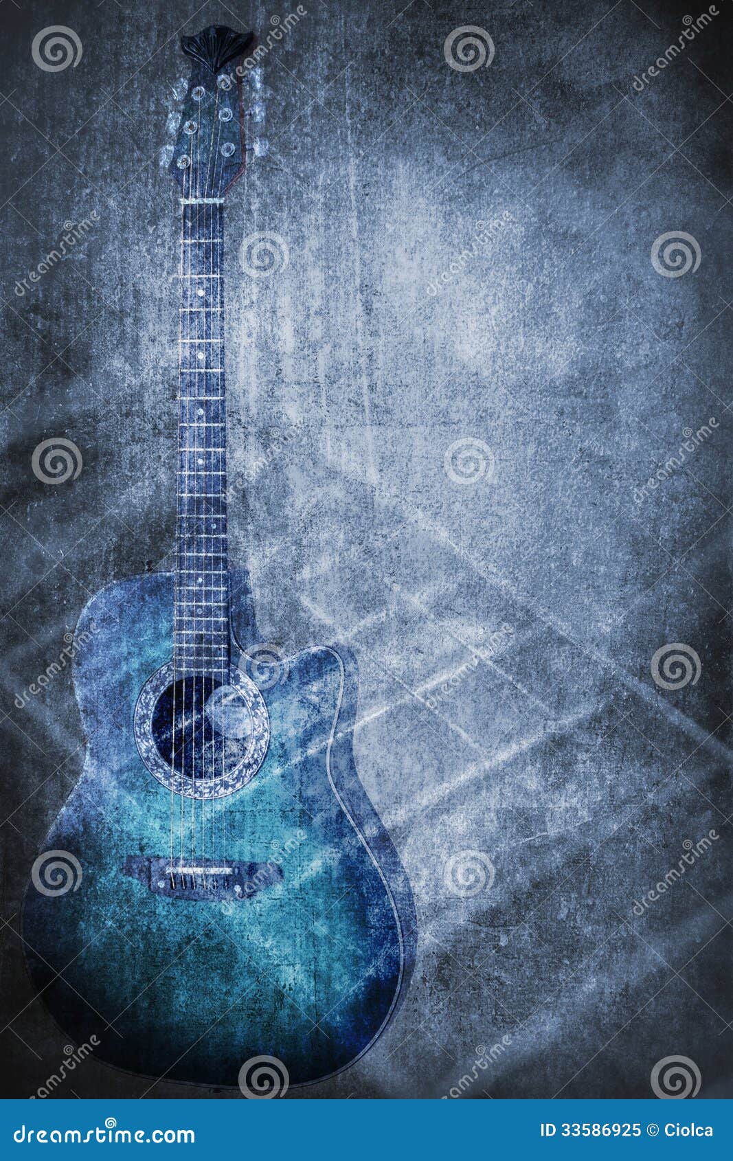 Grunge music instrument stock illustration. Illustration of accoustic ...
