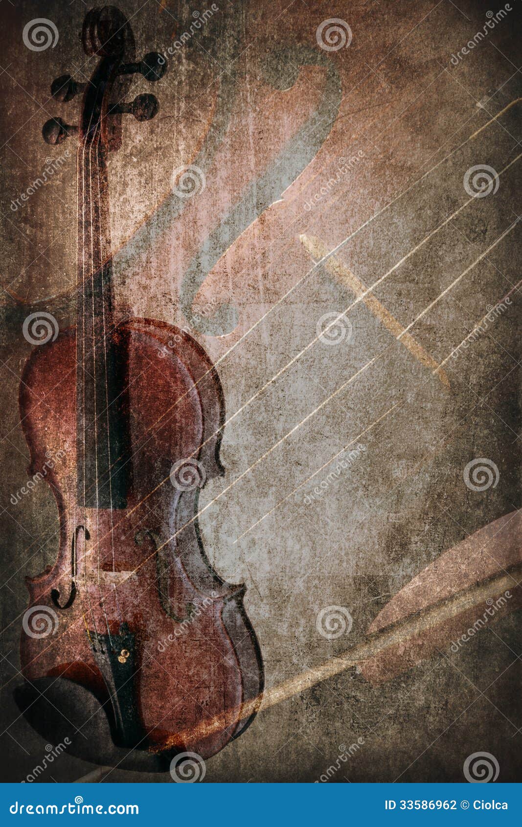 Grunge music instrument stock illustration. Illustration of classical ...