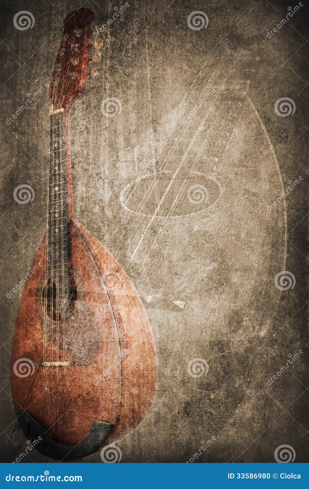 Grunge music instrument stock illustration. Illustration of creativity ...
