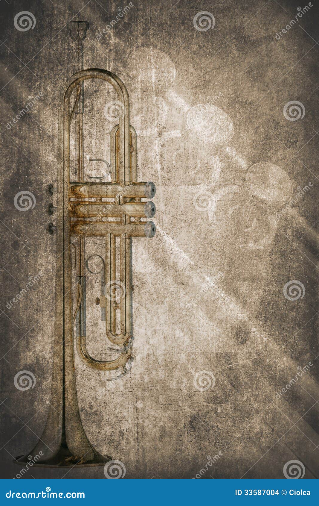 Grunge music instrument stock illustration. Illustration of beauty ...