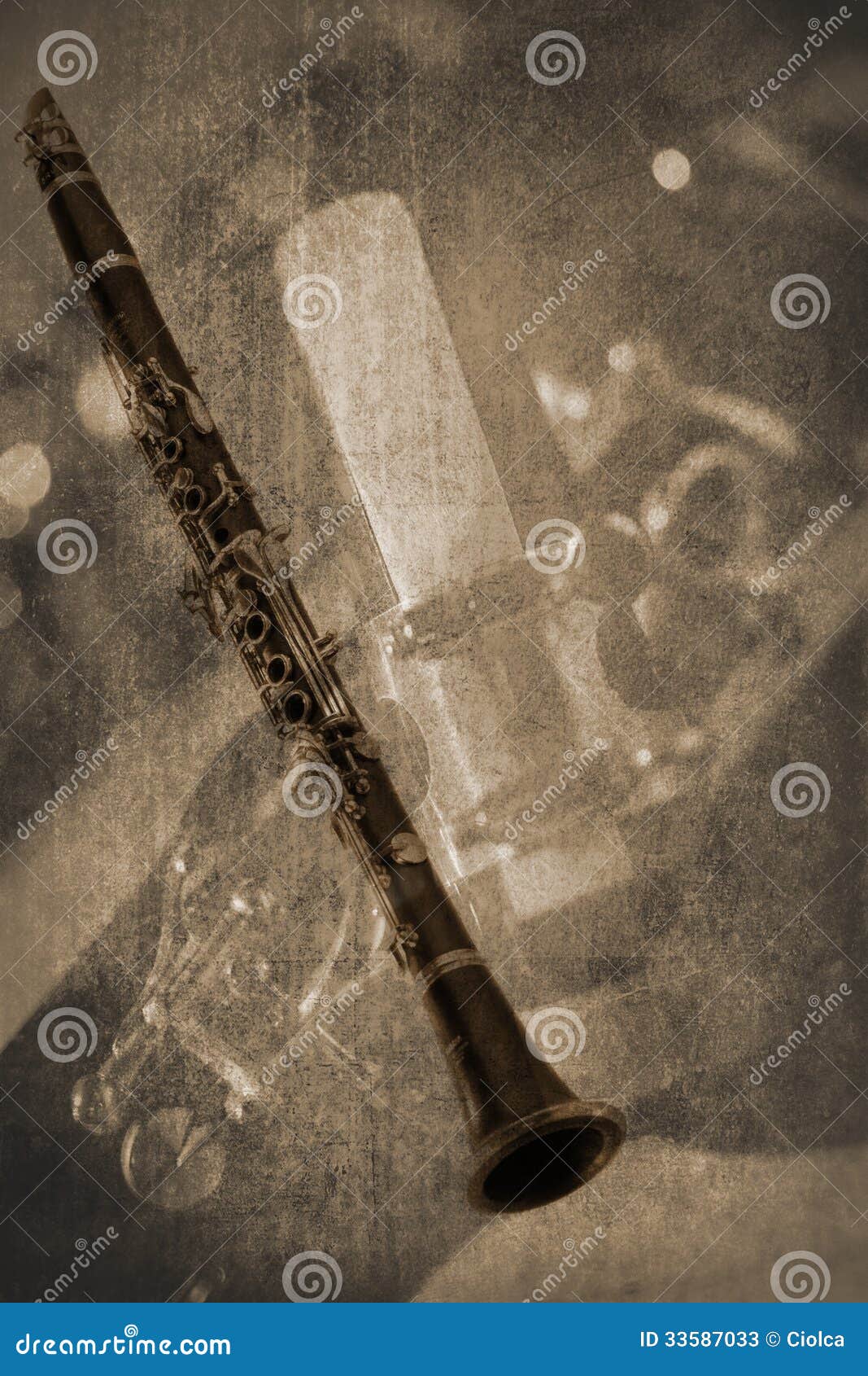 Grunge music instrument stock illustration. Illustration of conceptual ...