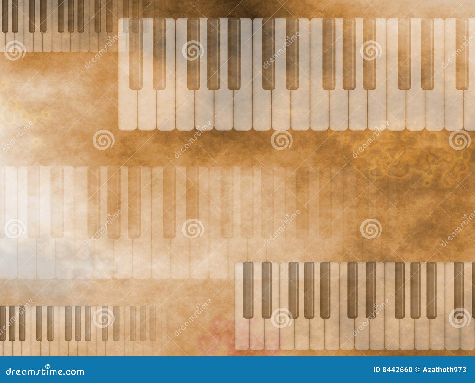 Grunge Music Keyboard Background Stock Illustration - Illustration of ...