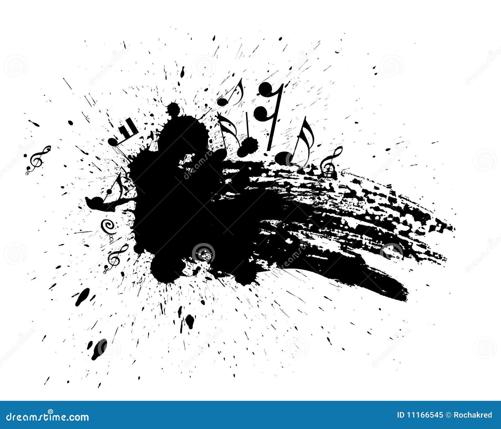 Grunge music note stock vector. Illustration of mirror - 11166545