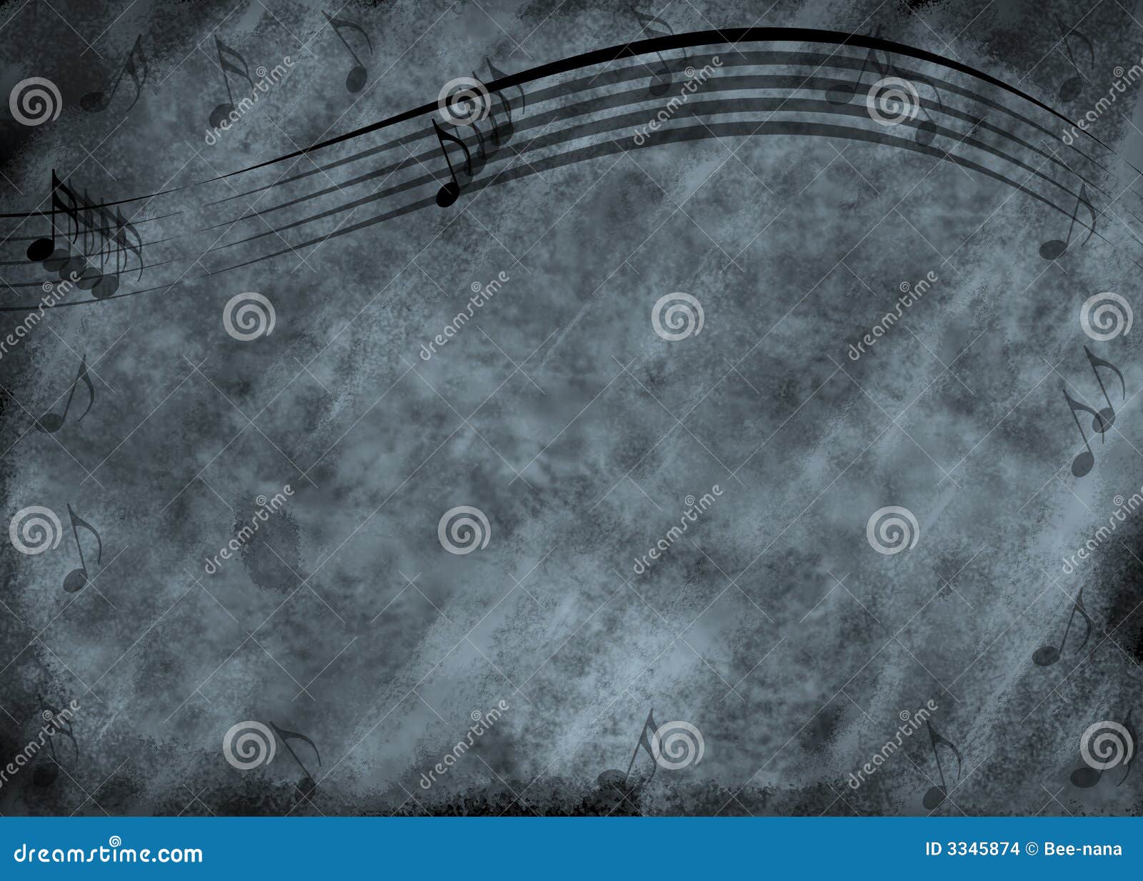 Grunge Music Note Background Stock Illustration - Illustration of ...