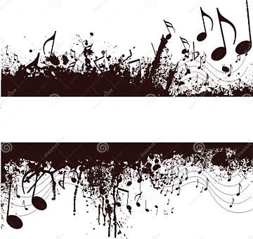 Grunge music notes stock vector. Illustration of musical - 14147491