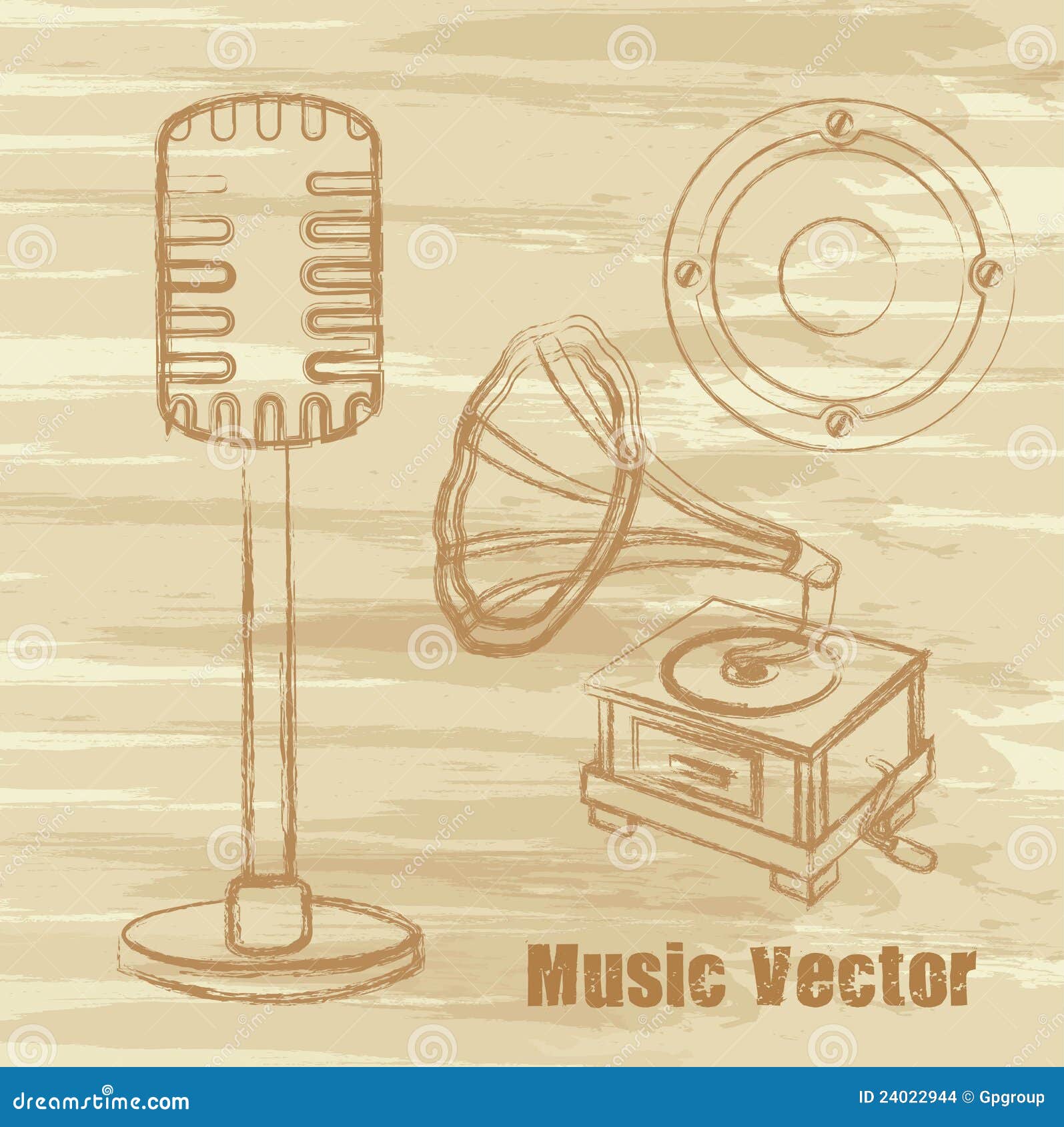 Grunge music vector stock vector. Illustration of perform - 24022944