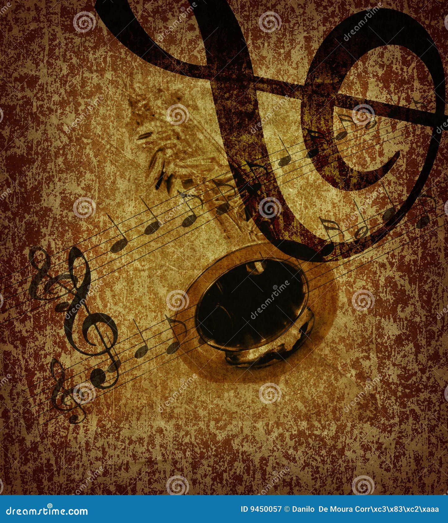 Grunge musical background stock illustration. Illustration of concept ...