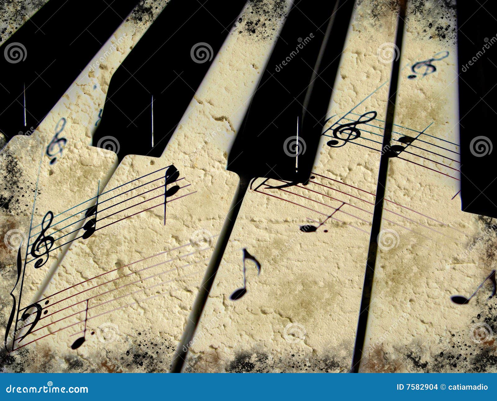 Grunge Musik stockfoto. Bild von sonderkommandos, instrumente - 7582904