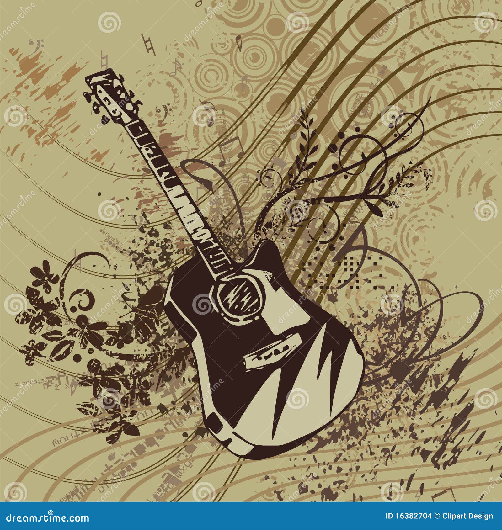 Grunge Musik-Instrument-Hintergrund Stock Abbildung - Illustration von ...