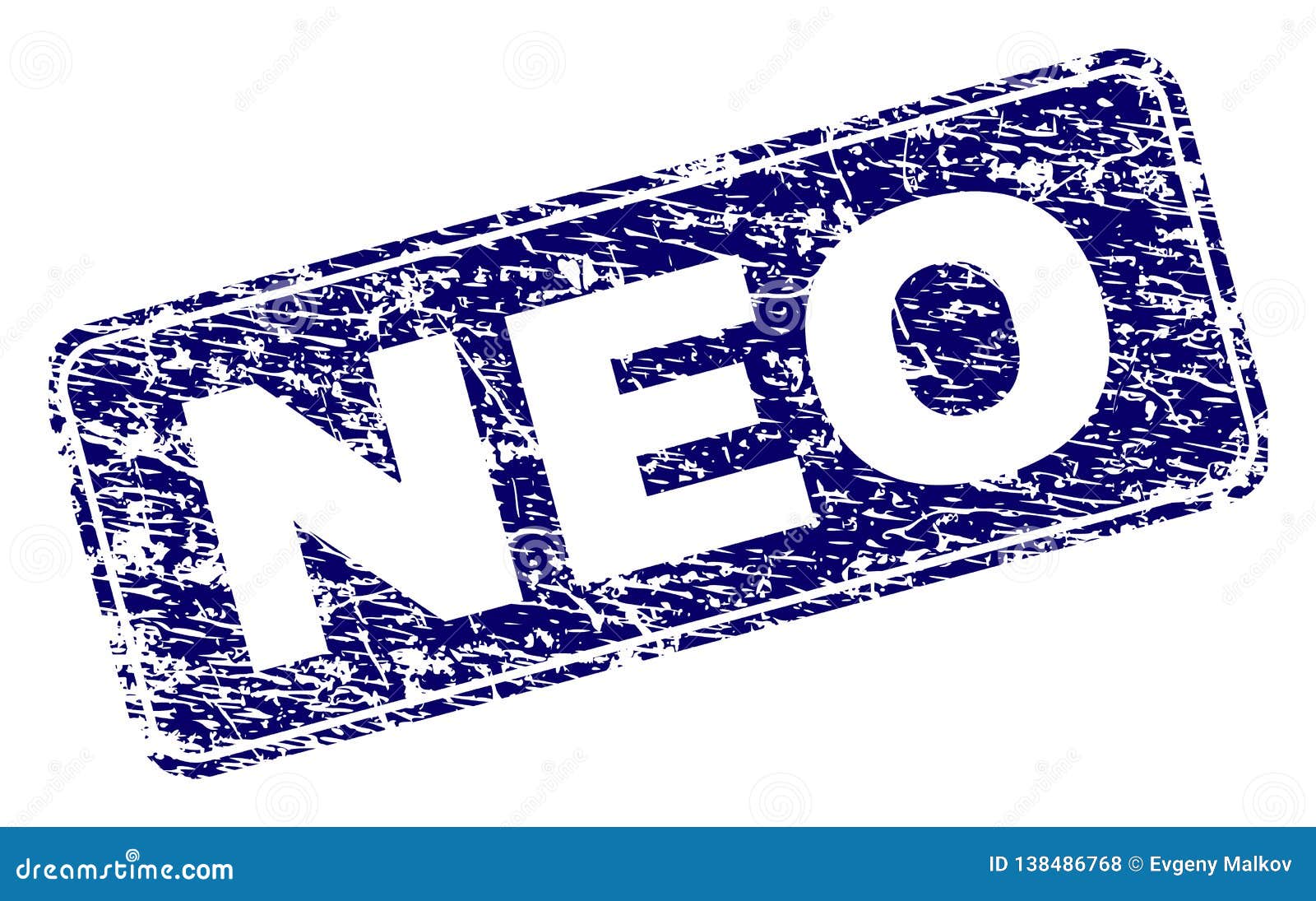 Grunge NEO Framed Rounded Rectangle Stamp Stock Vector - Illustration ...