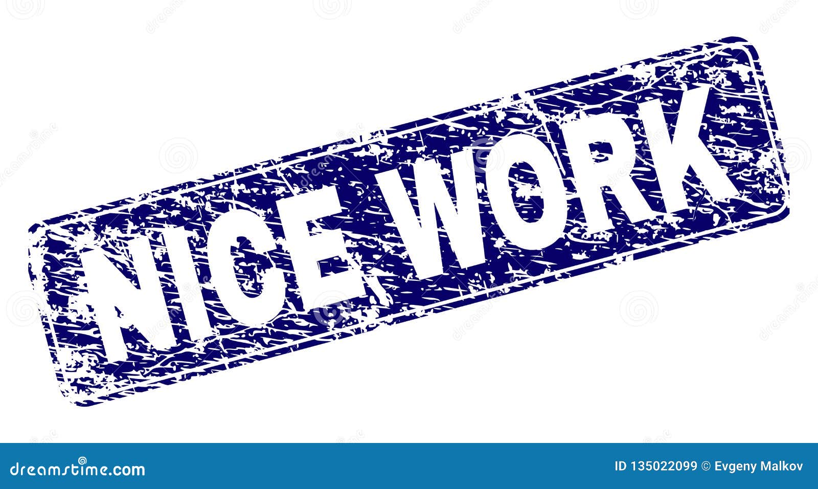 Grunge NICE WORK Framed Rounded Rectangle Stamp Stock Vector ...