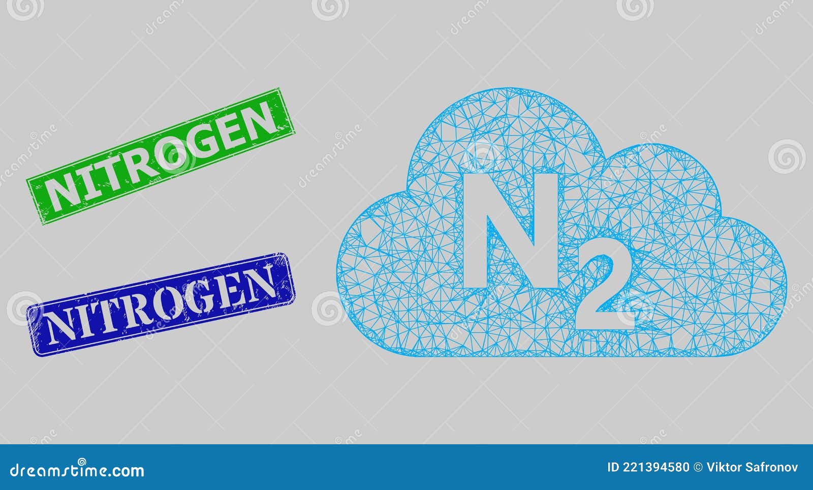 Grunge Nitrogen Badges and Hatched Nitrogen Gas Mesh Stock Vector ...