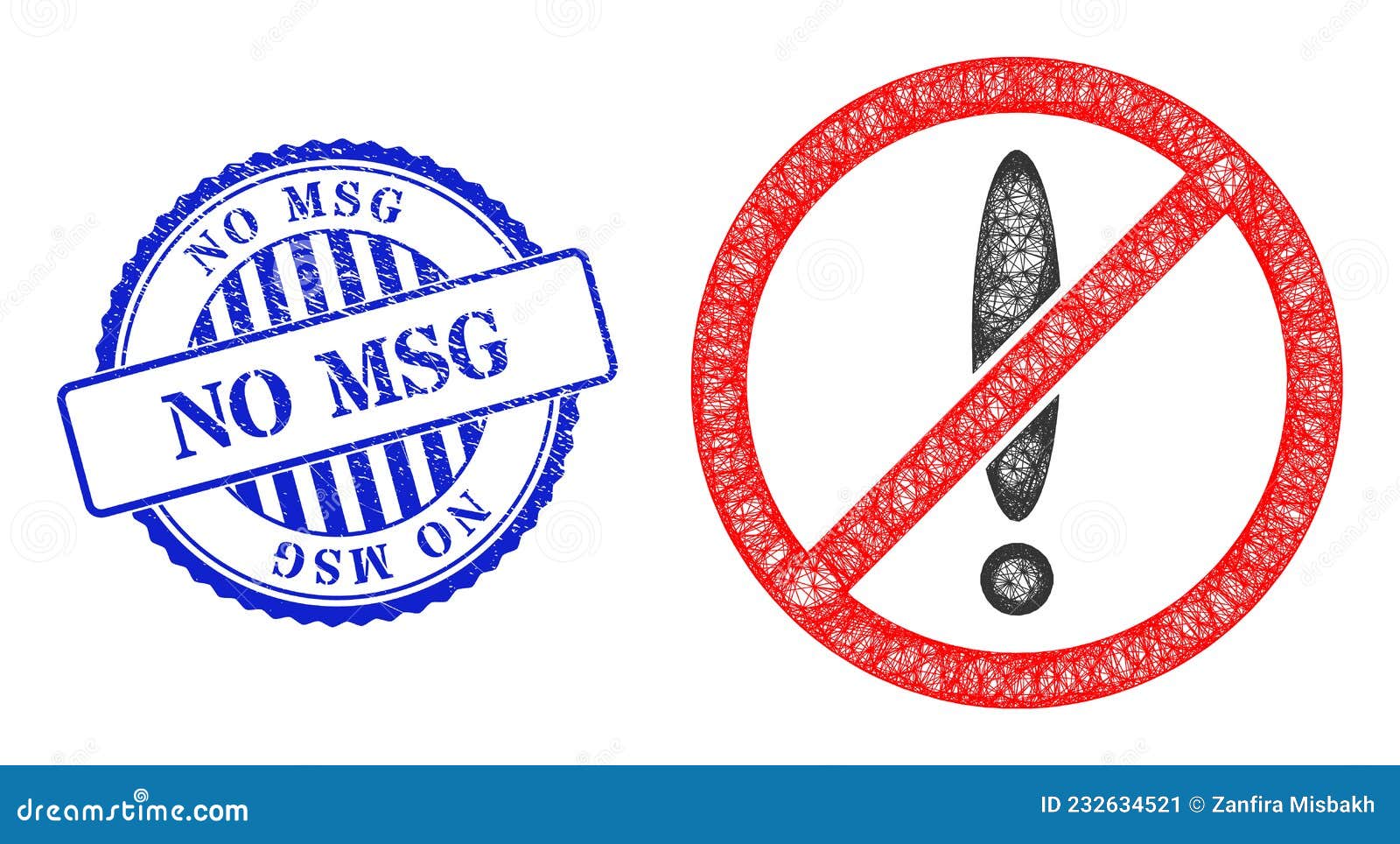 Grunge No Msg Badge and Net No Problem Mesh Stock Vector - Illustration ...
