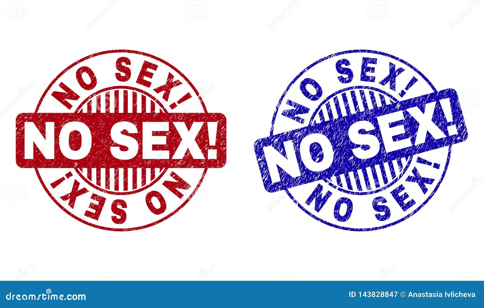 Grunge No Sex Scratched Round Stamp Seals Stock Vector Illustration