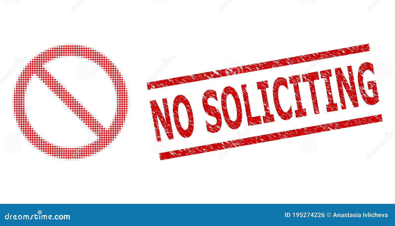 Grunge No Soliciting Seal Stamp and Halftone Dotted Not Allowed Stock ...