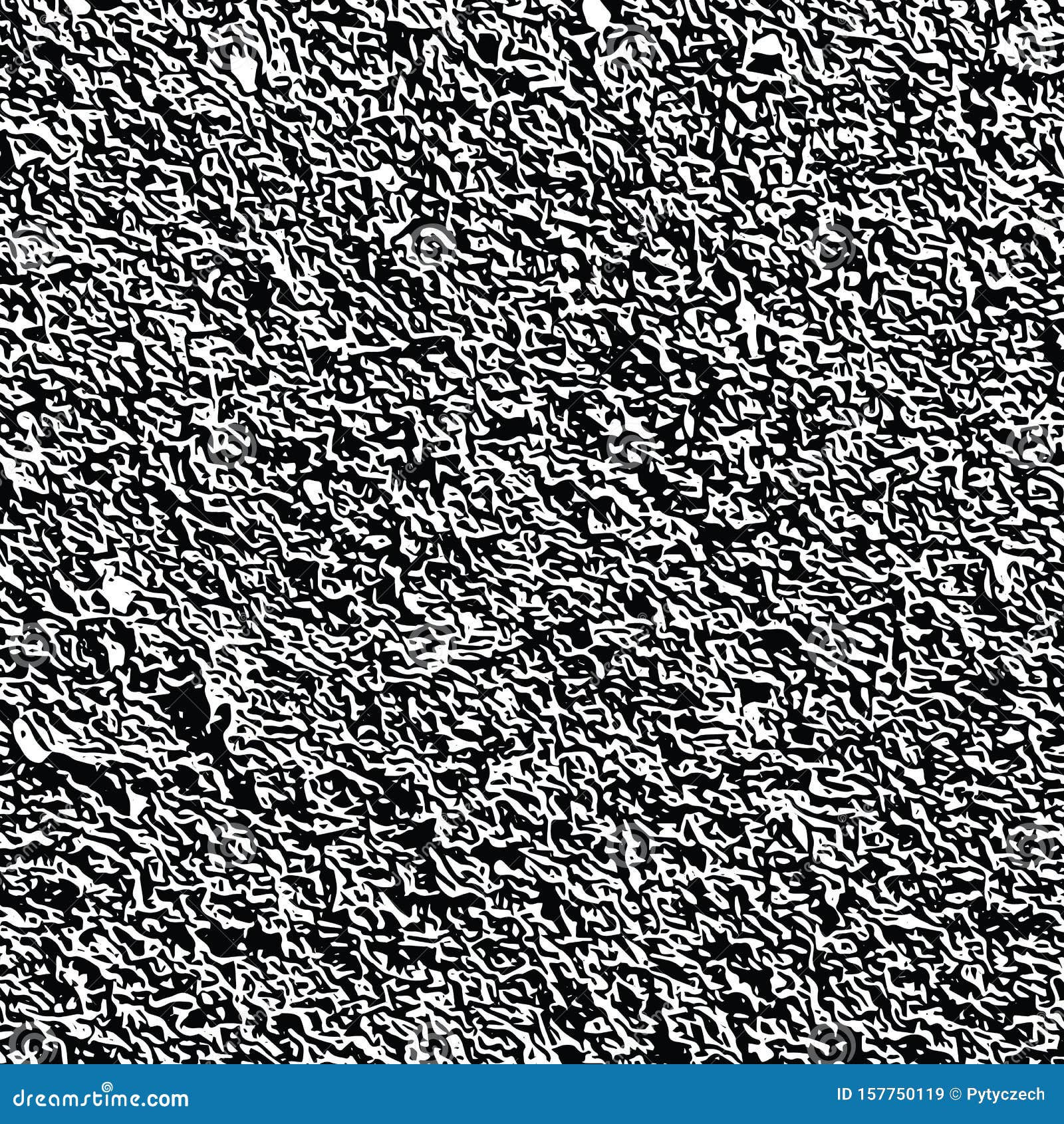 Grunge Noise Pattern Abstract Vector Texture Background In Black And White Stock Vector