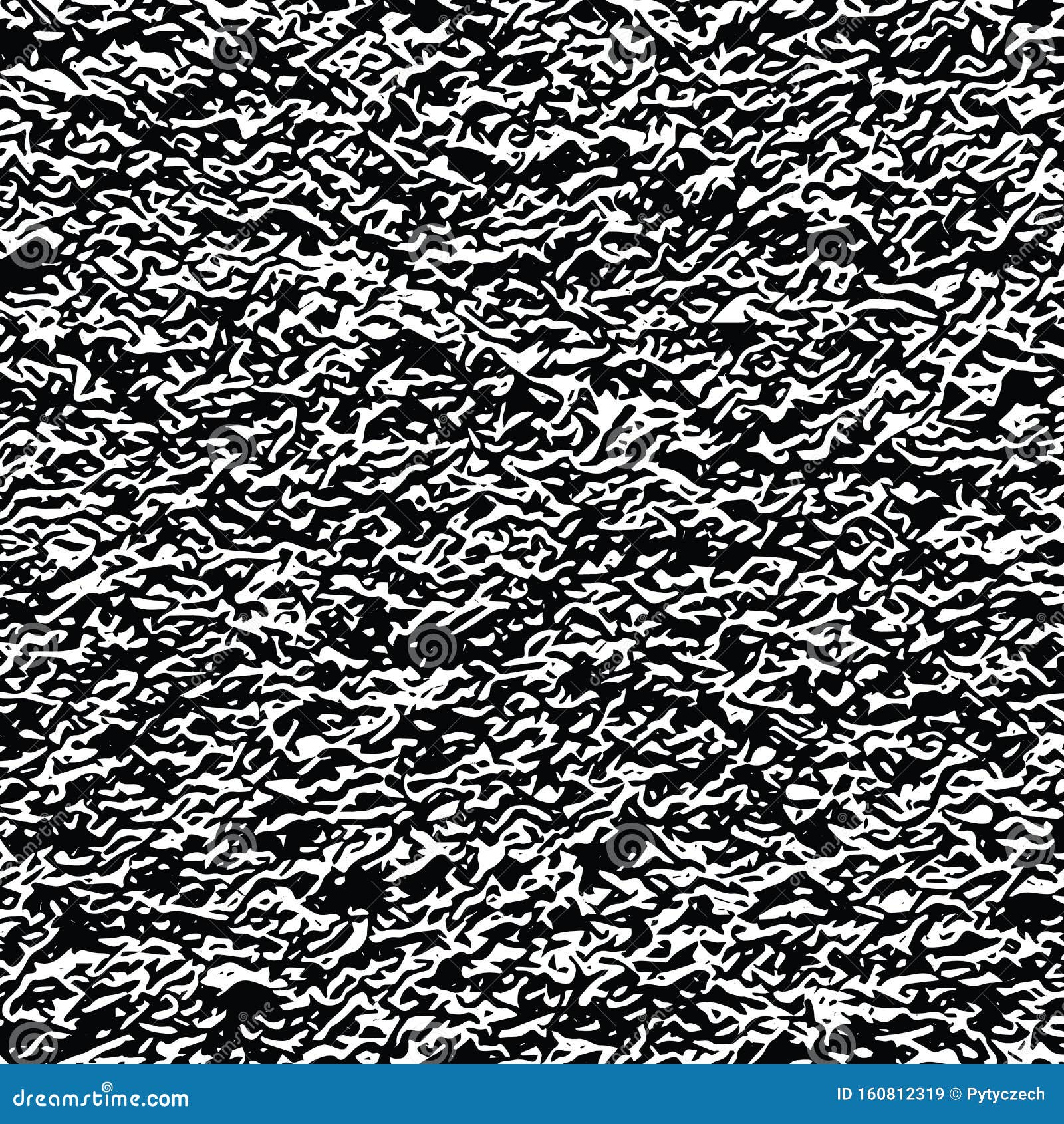 Grunge Noise Pattern Abstract Vector Texture Background In Black And White Stock Vector