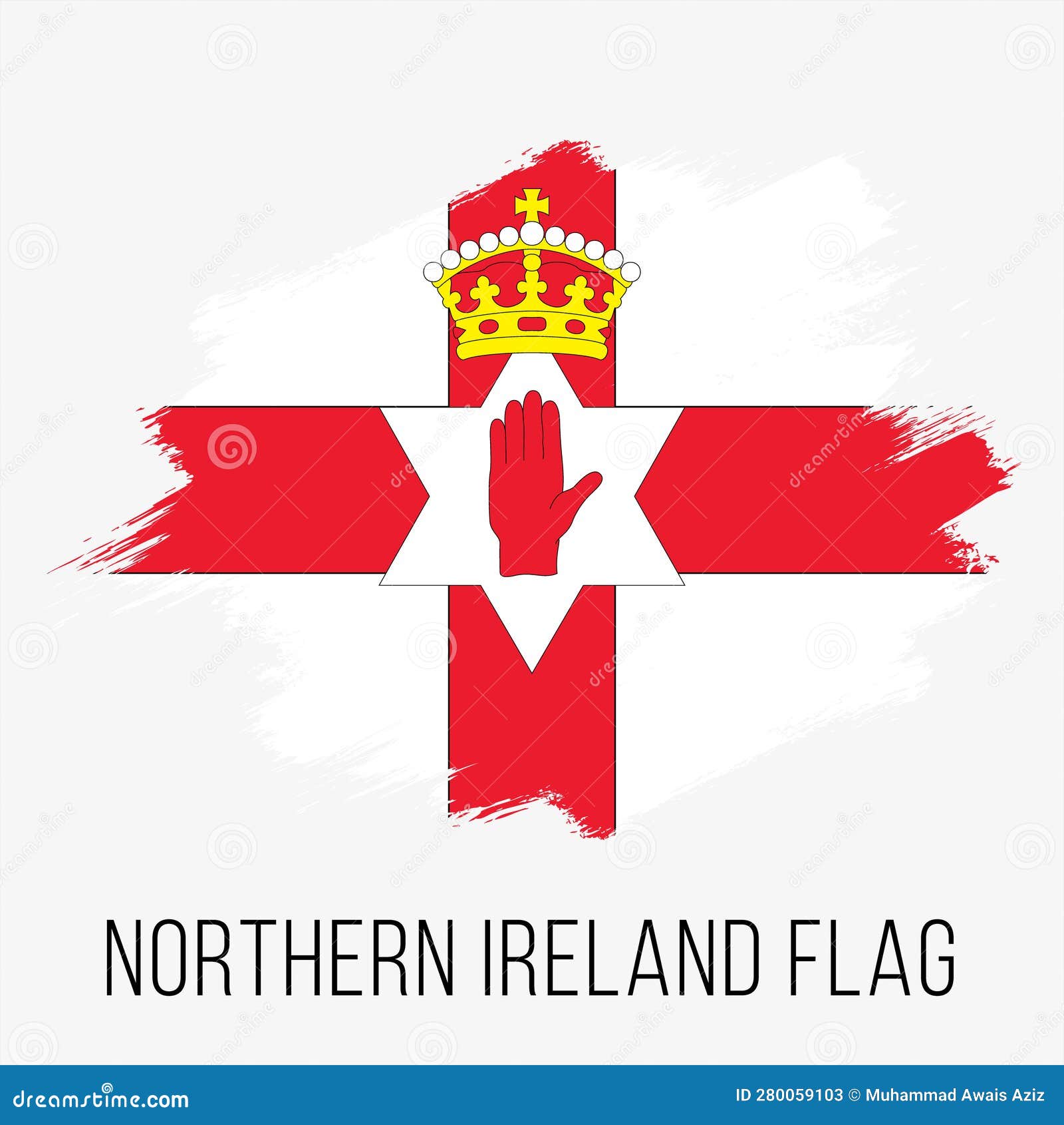 Grunge Northern Ireland Vector Flag Stock Vector - Illustration of flag ...