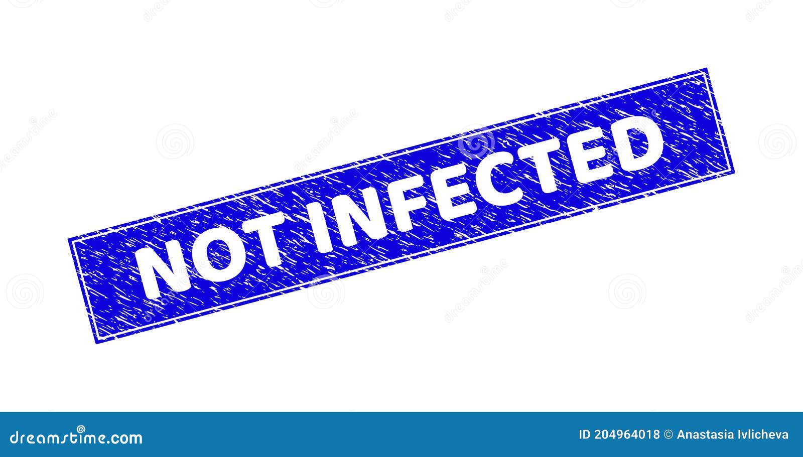 Grunge NOT INFECTED Textured Rectangle Watermark Stock Vector ...