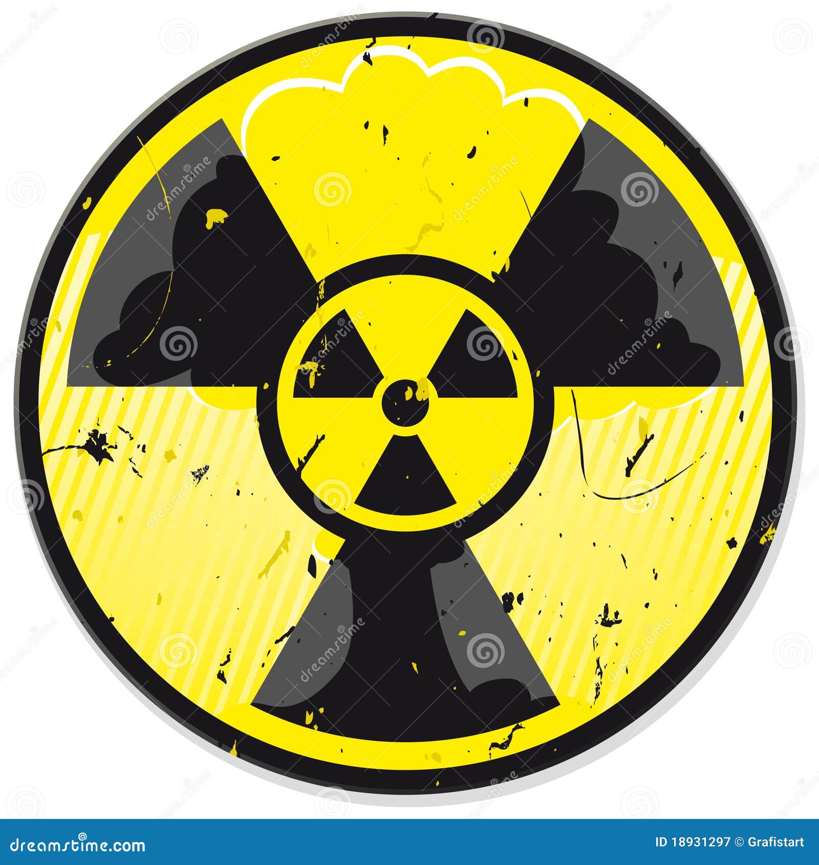 Grunge nuclear power sign stock vector. Illustration of energy - 18931297