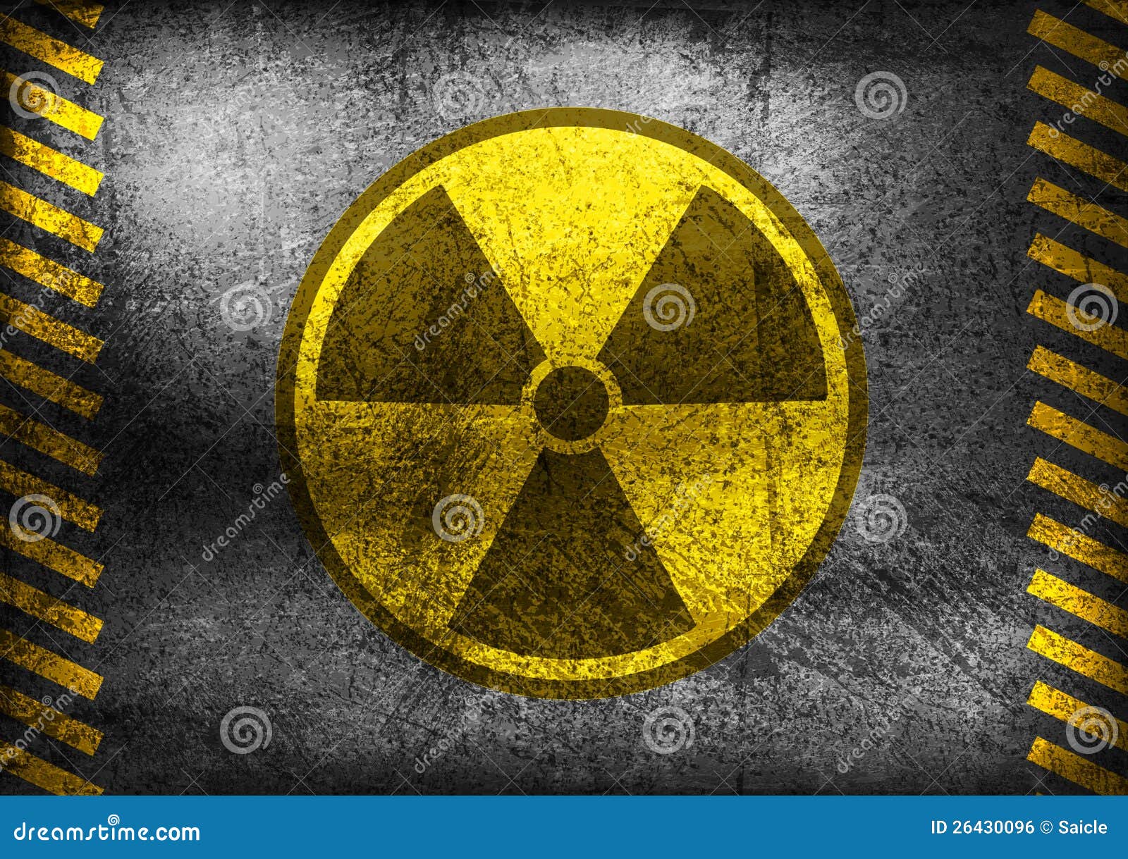 Grunge Nuclear Radiation Symbol Vector Illustration | CartoonDealer.com ...