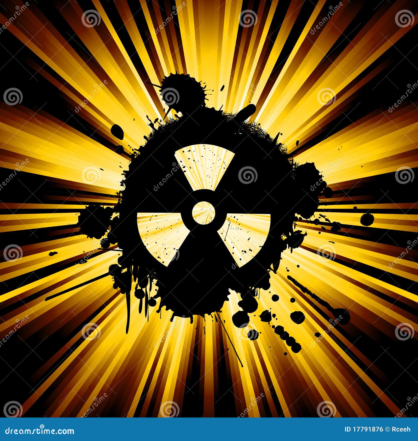 Grunge nuke sign stock vector. Image of background, sketch - 17791876