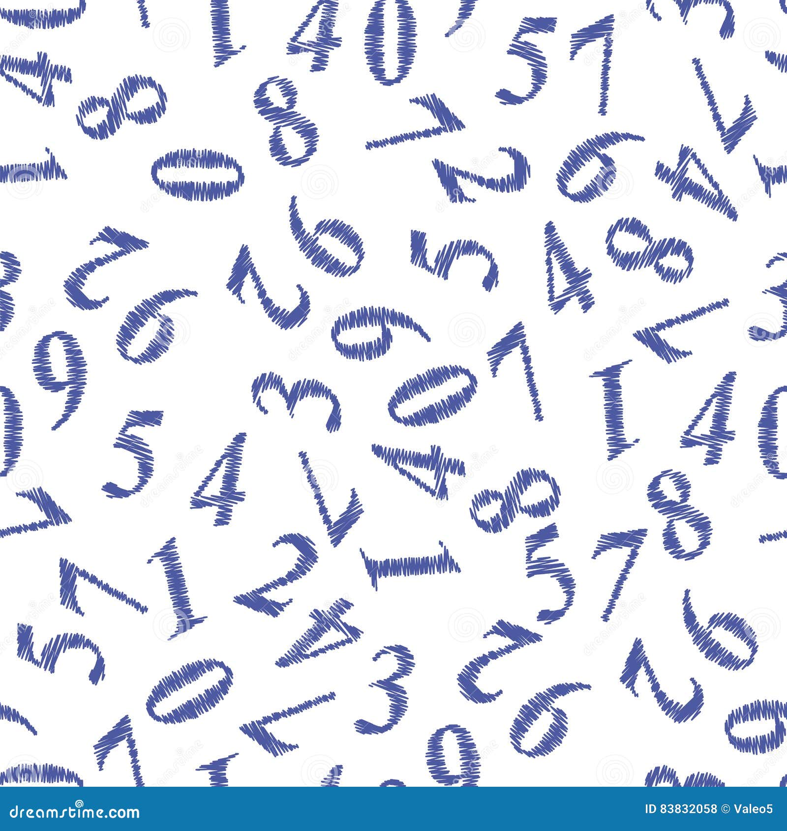 Grunge Numbers Seamless Pattern Stock Vector - Illustration of font ...