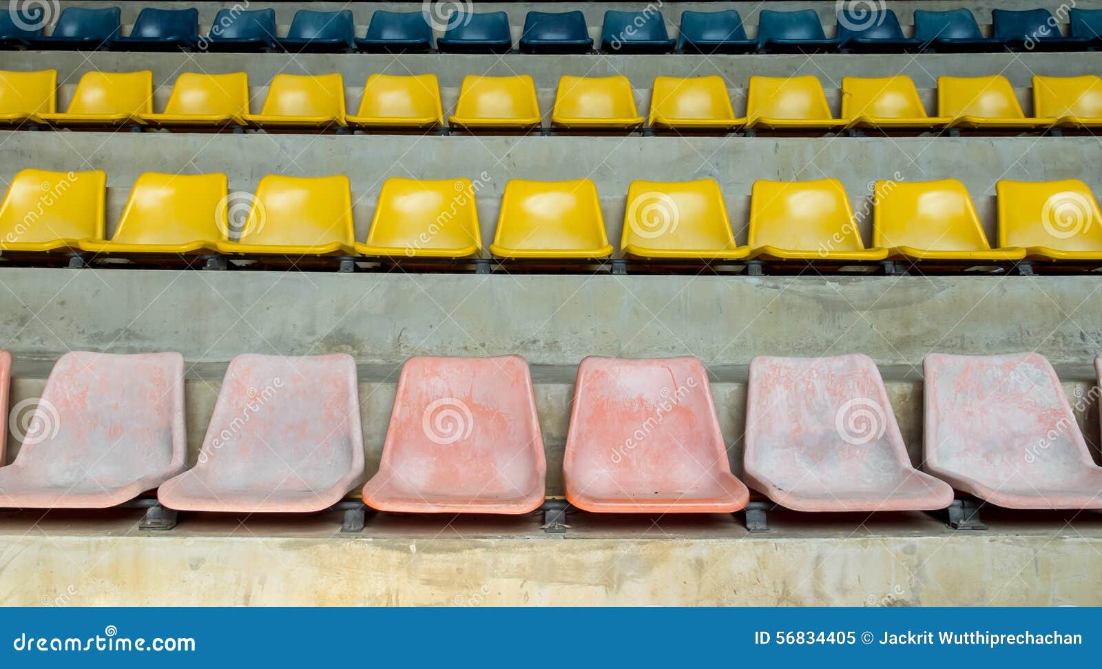 Grunge Old Multi Color Seat In The Stadium Background Texture Royalty ...