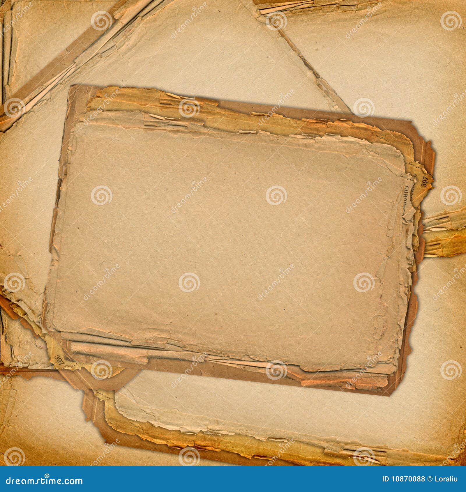 Grunge old papers design stock illustration. Illustration of letter ...