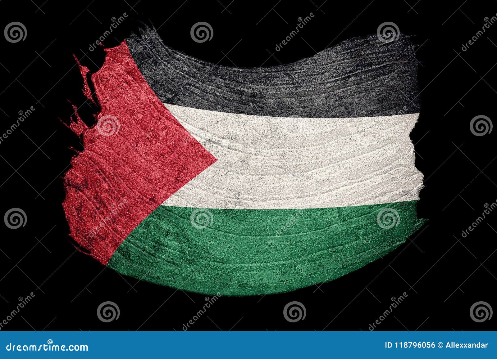Grunge Palestine Flag. Palestine Flag with Grunge Texture Stock ...
