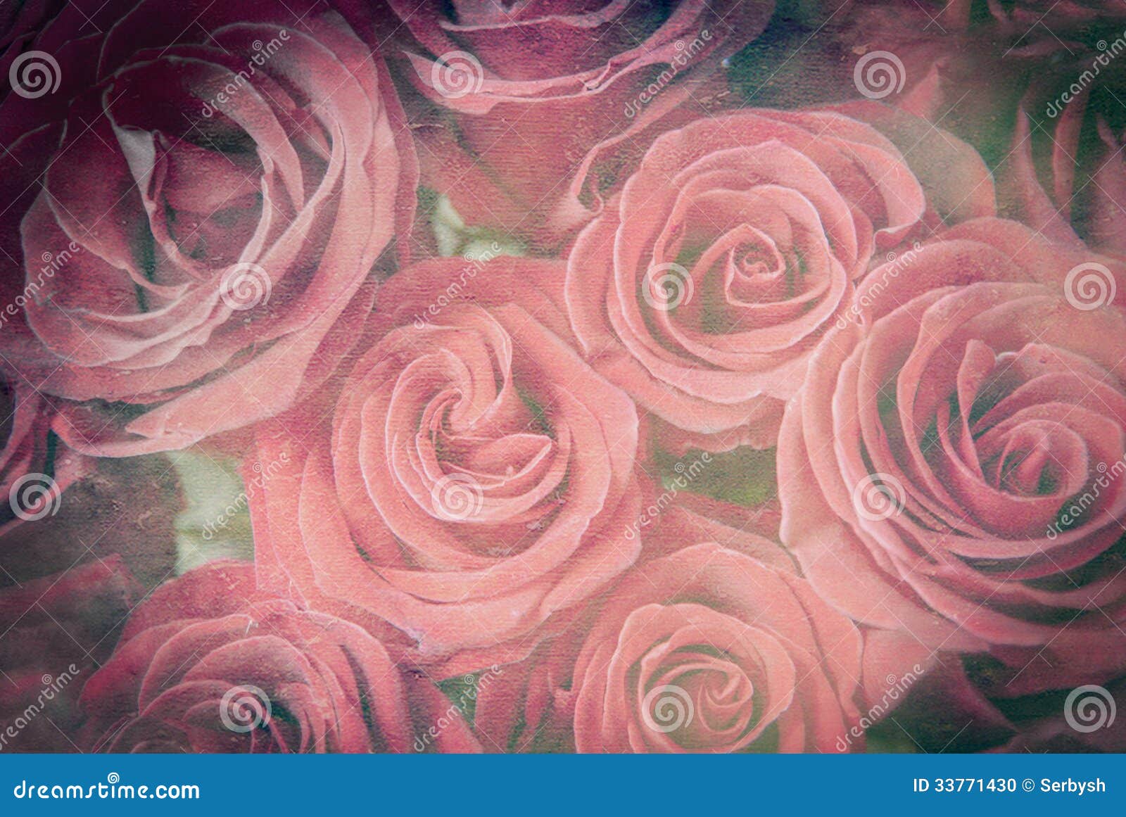 Grunge Paper Background with Bright Red Roses Stock Photo - Image of ...