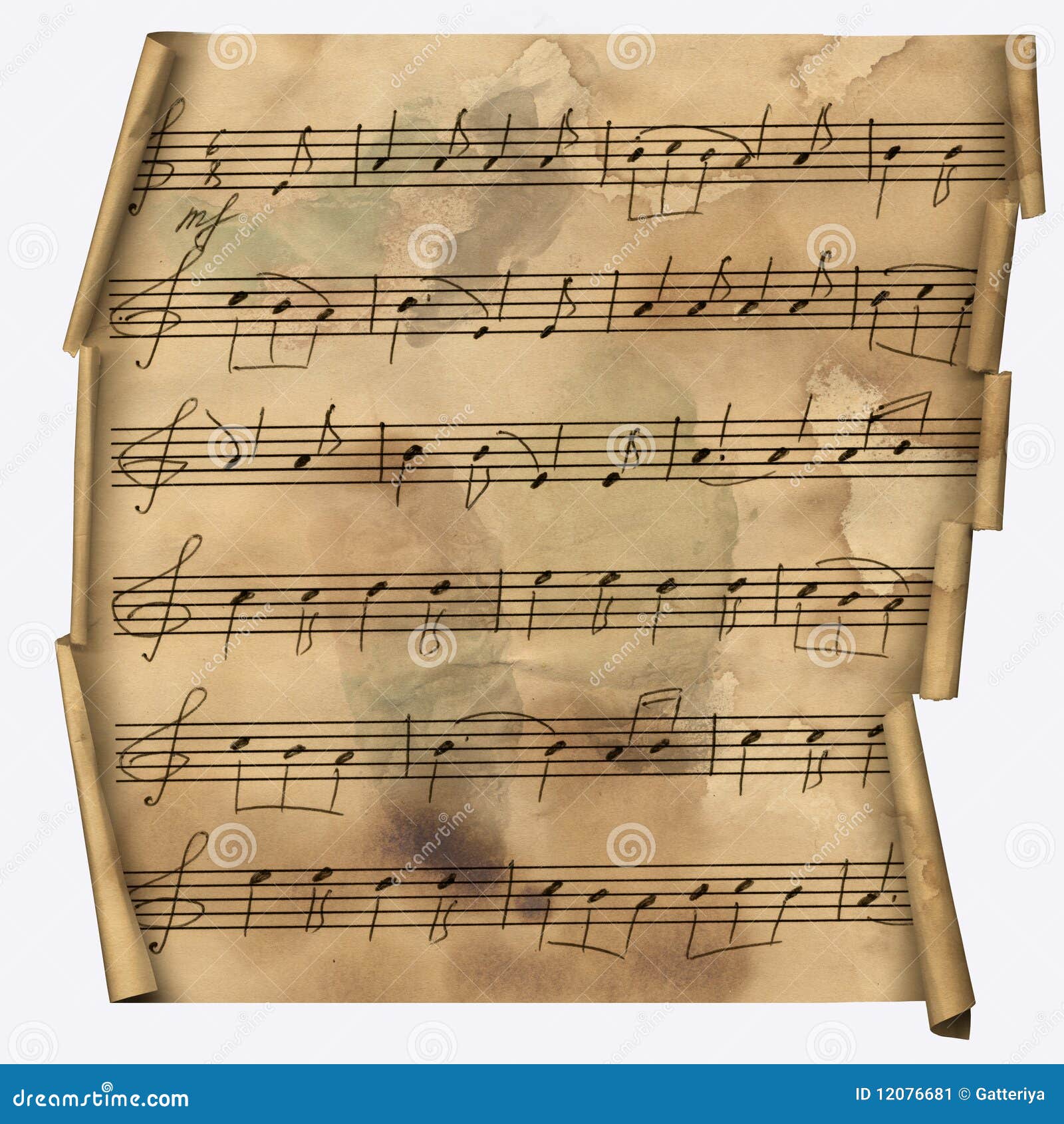 Torn Musical Poster Cartoon Vector | CartoonDealer.com #23419167