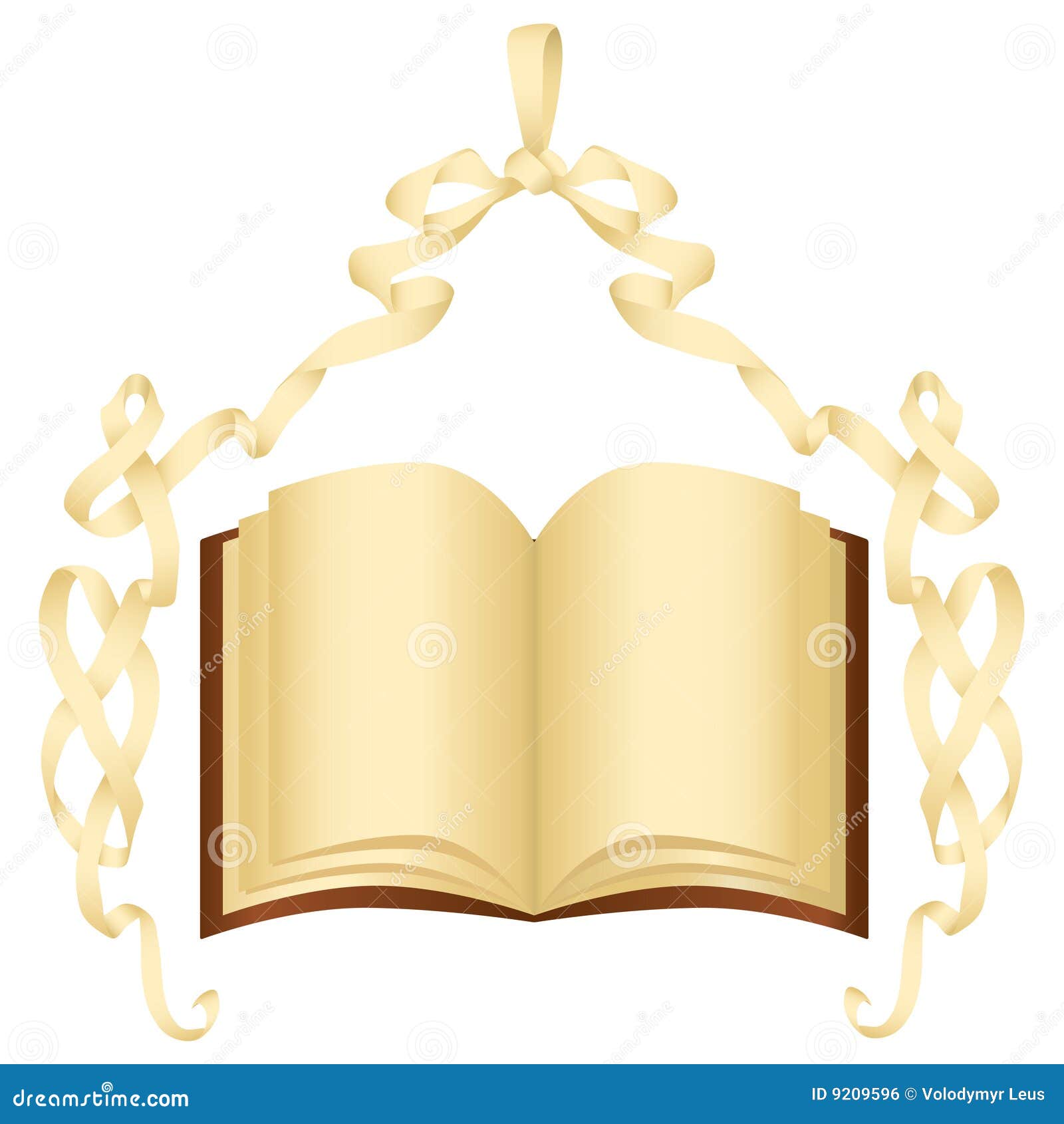 Grunge Paper Ribbon with Bow and Book Stock Vector - Illustration of ...