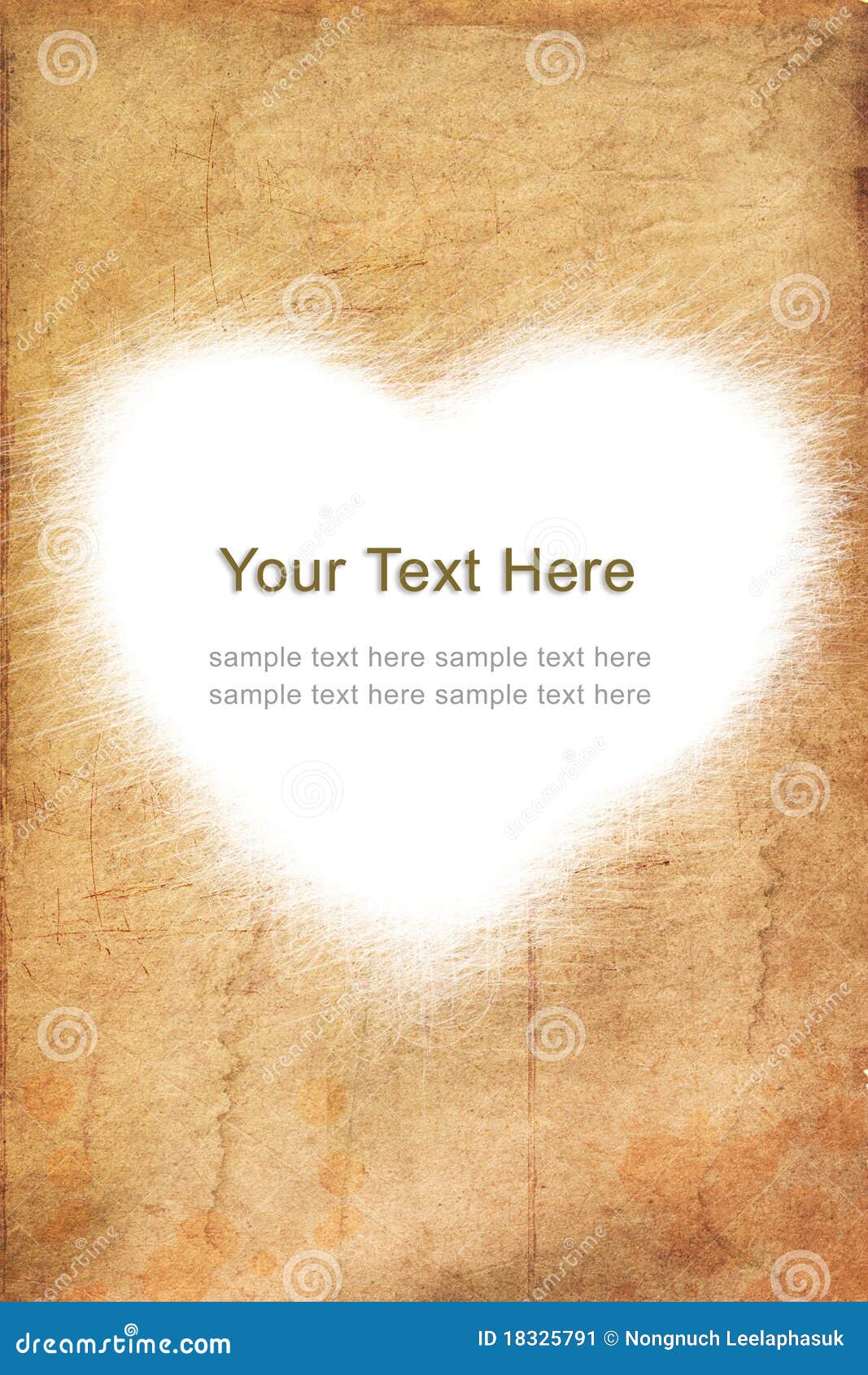 Grunge Paper with Scratch Heart Shape Stock Image - Image of document ...