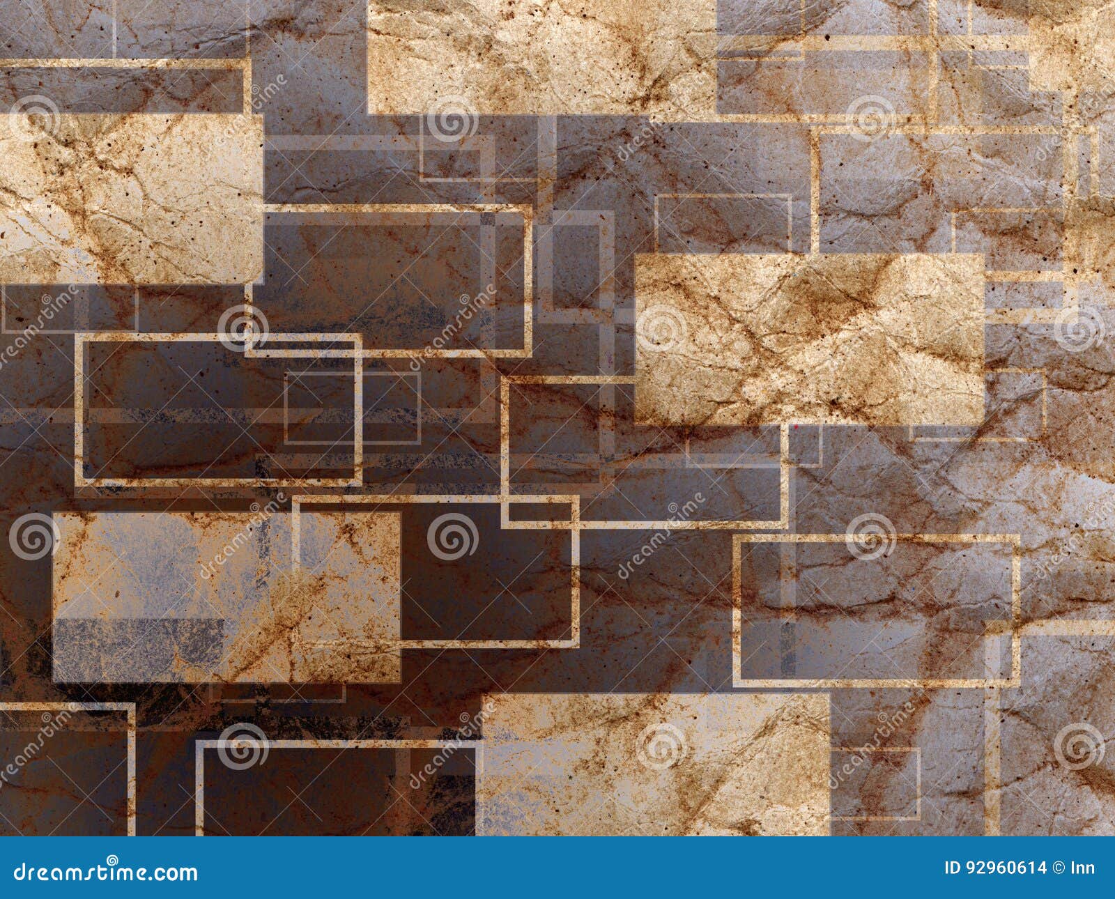 Grunge Paper Textured Abstract Geometry Rectangle Background Stock ...